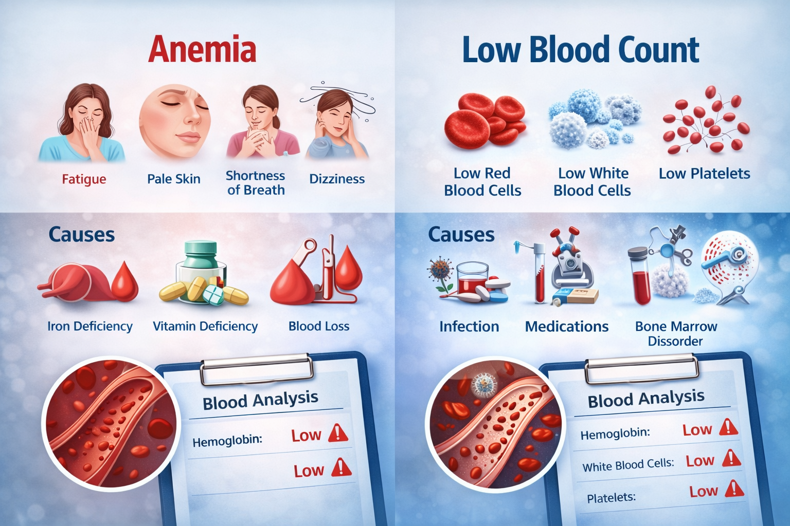 Anemia vs Low Blood Count: Understanding the Key Differences